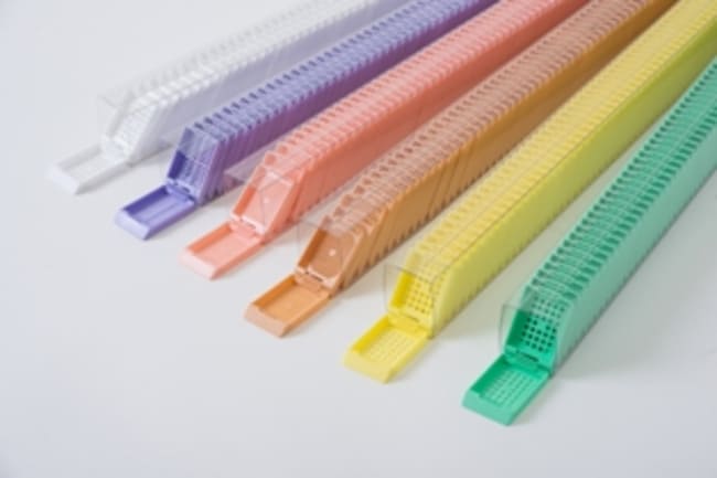 Epredia PrintMate Biopsy Cassettes with Lids in Pre-packed Tubes, aqua ...