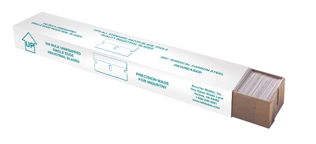 AccuTec Blades, Inc. .009 Aluminum Back Single Edge Blades, 100 Pack ...