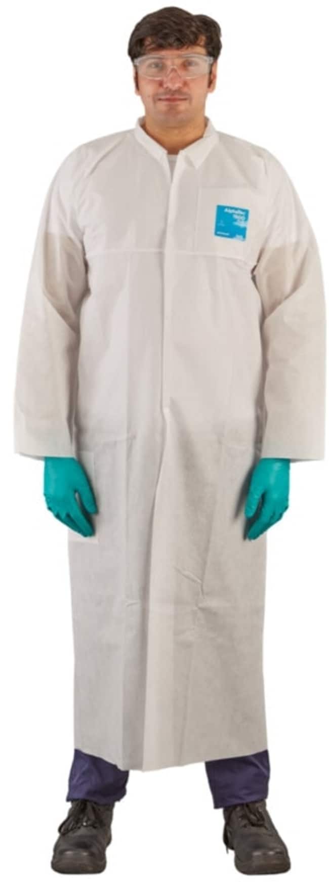 Ansell Alphatec 1500 Plus Lab Coat Bound - Model 204 Size: Large ...