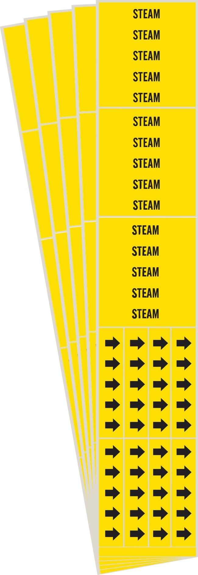 Brady Steam Pipe Marker, Style 3C with Arrows Steam Pipe Marker, Style ...