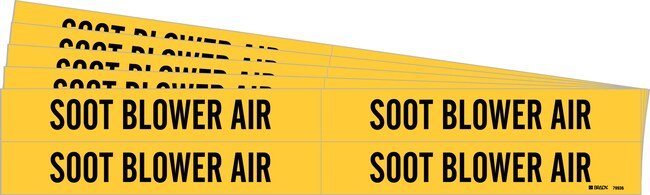 Brady Soot Blower Air Pipe Marker, Style 4 Soot Blower Air Pipe Marker ...