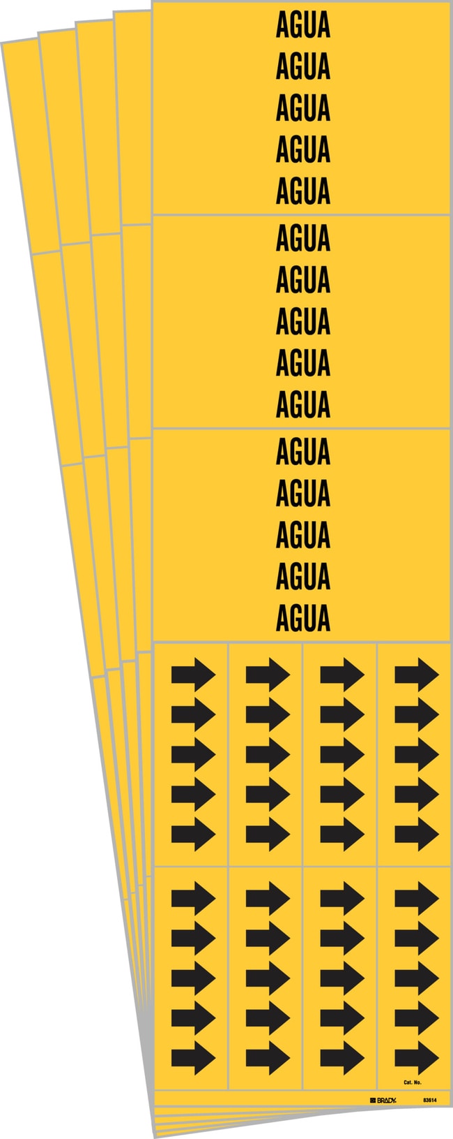 Brady Agua Pipe Marker, Style 3C with Arrows:Facility Safety and ...