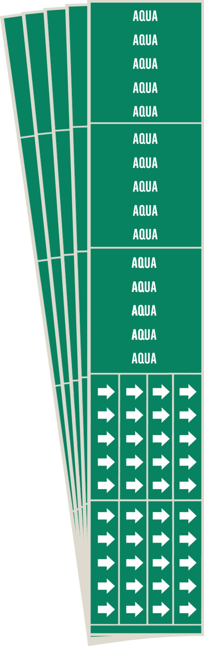 Brady Agua Pipe Marker, Style 3C with Arrows Agua Pipe Marker, Style 3C ...