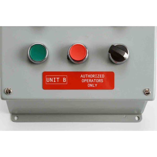 Brady Raised Red Panel Labels for M6/M7 Printers Raised Red Panel ...