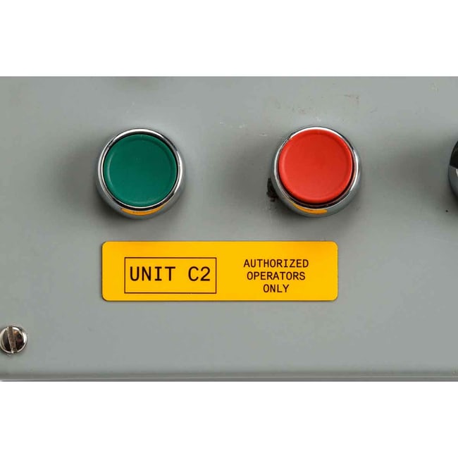 Brady Raised Yellow Panel Labels for M6/M7 Printers Raised Yellow Panel ...