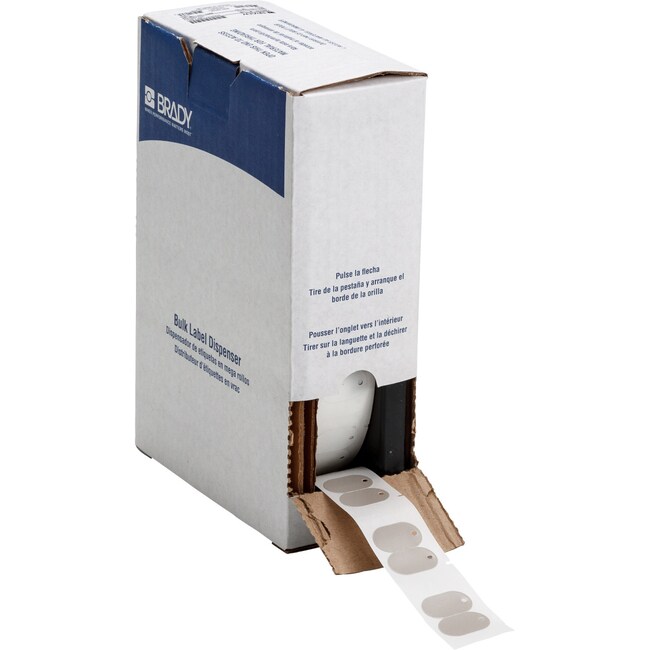 Brady Polyethylene Labels Printer Tag Color: Grey; Dimensions: 30.63W x ...