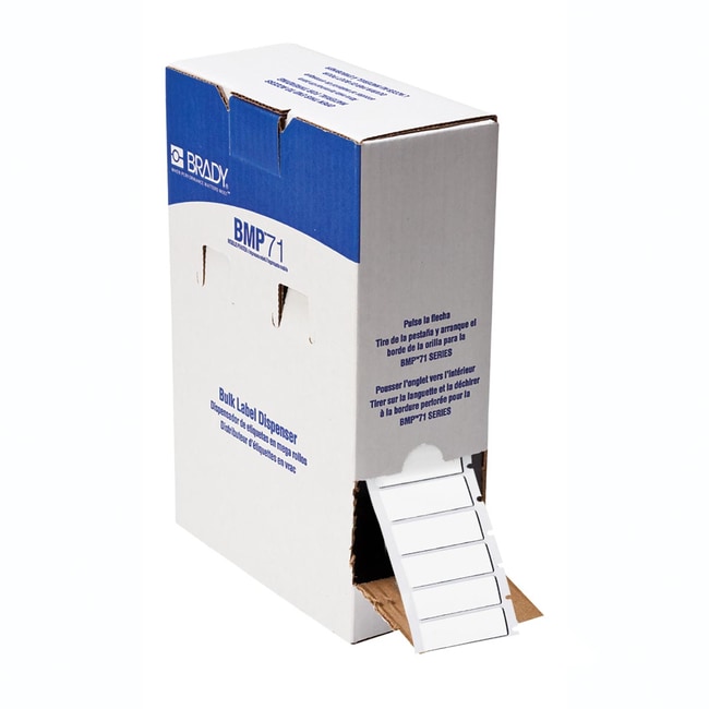Brady Polyethylene Foam Laminate Polyester Printer Labels Color: White ...