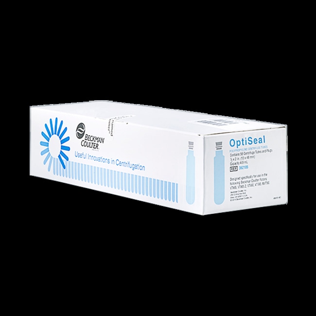 Beckman Coulter 4.9 mL, OptiSeal Polypropylene Tube, 13 x 51 mm, 56/pk ...