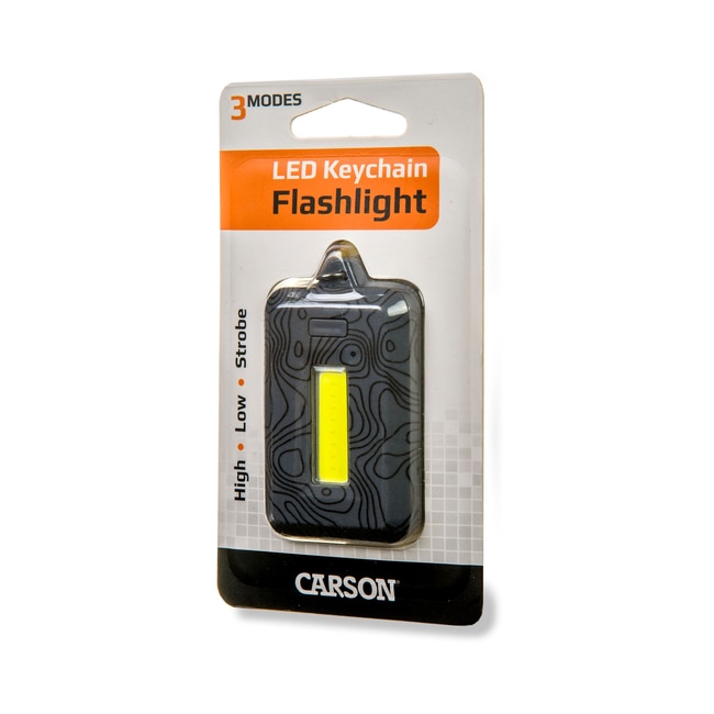 Carson Optical COB LED Lighted Keychain Flashlight with Keyring and 3 ...