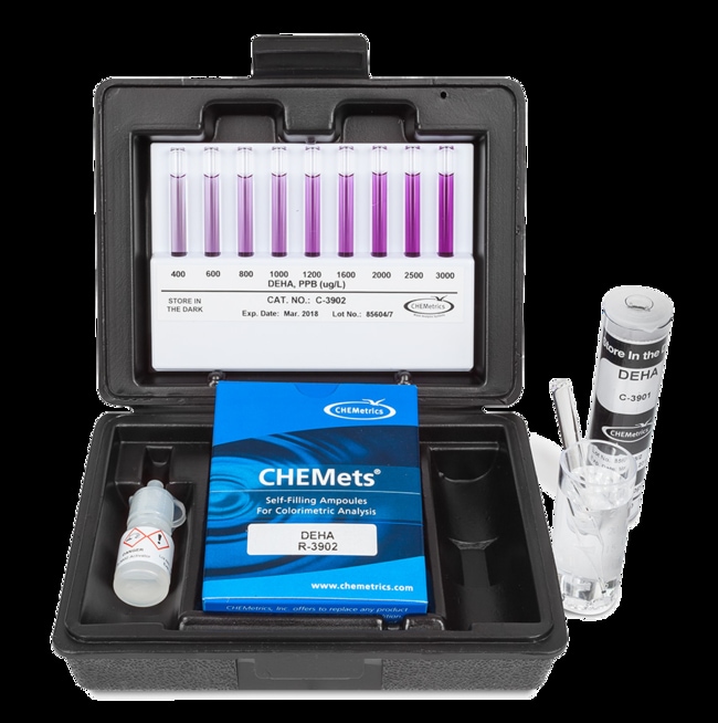 Chemetrics™ Kit visuel de DEHA CHEMets™ Kit DEHA Water Testing Kits ...
