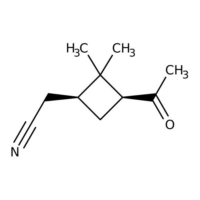 (1S,3S)-3-Acetyl-2,2-dimethylcyclobutaneacetonitrile, 98%, mixt. of ca ...
