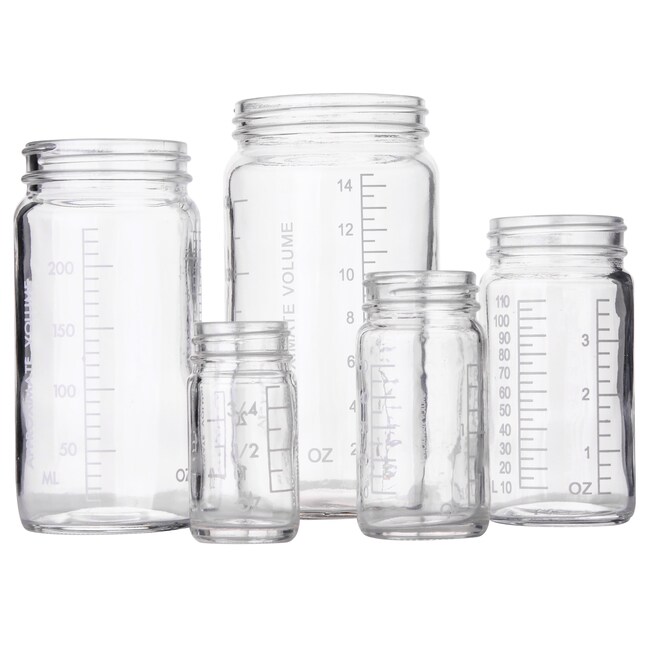 Fisherbrand™ Clear Graduated Glass Bottles without Caps | Fisher Scientific