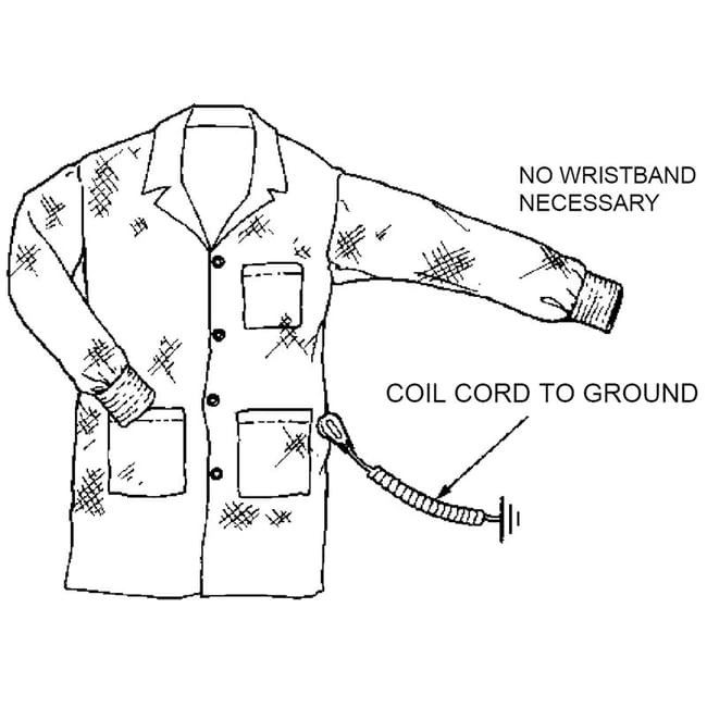 Desco Statshield Smock, Jacket with Knitted Cuffs | Fisher Scientific