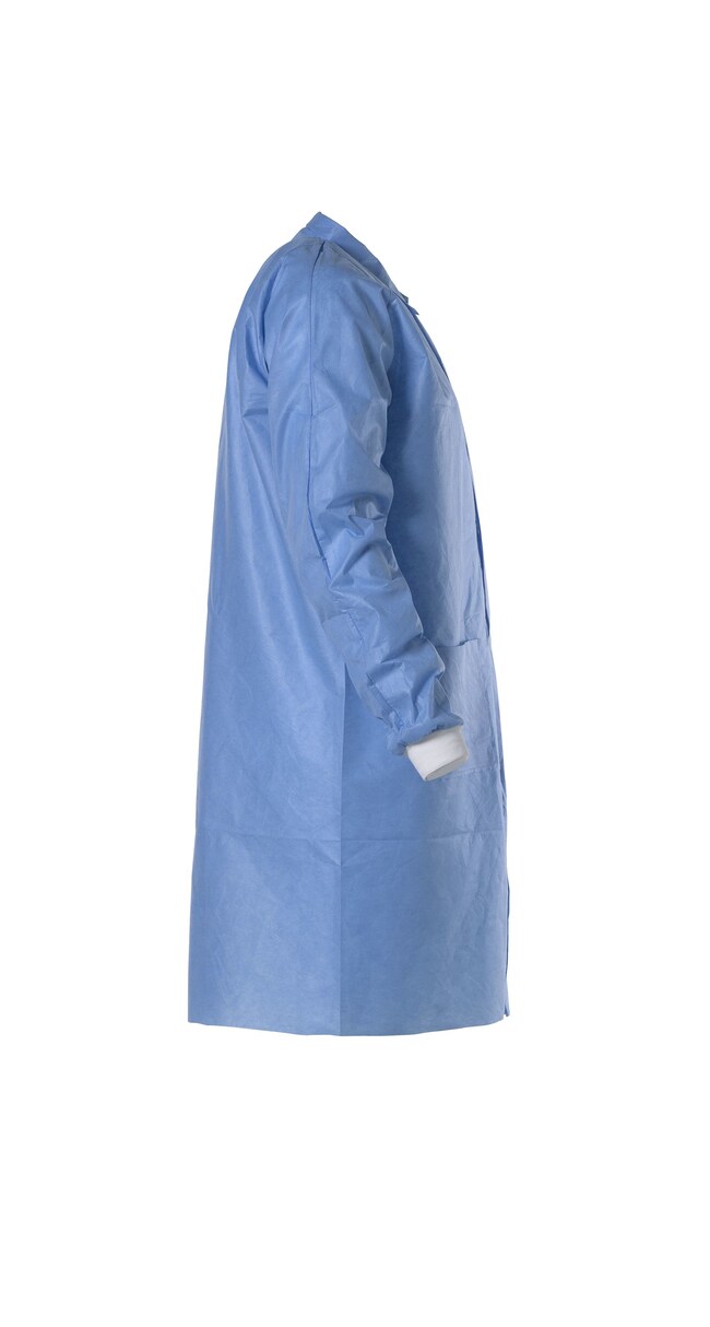 DuPont ProClean 2 Blue Lab Coat, Traditional Collar | Fisher Scientific