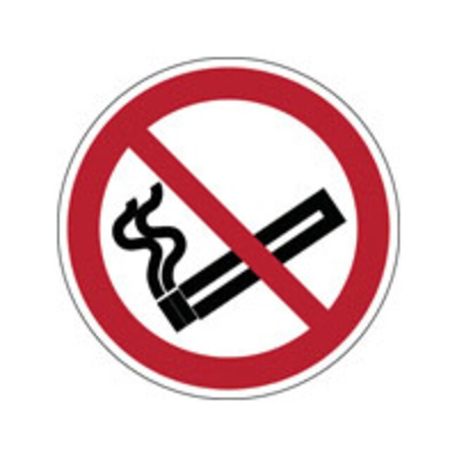 Brady™ Aluminum: ISO Safety Sign - No smoking 100 mm dia. Brady ...