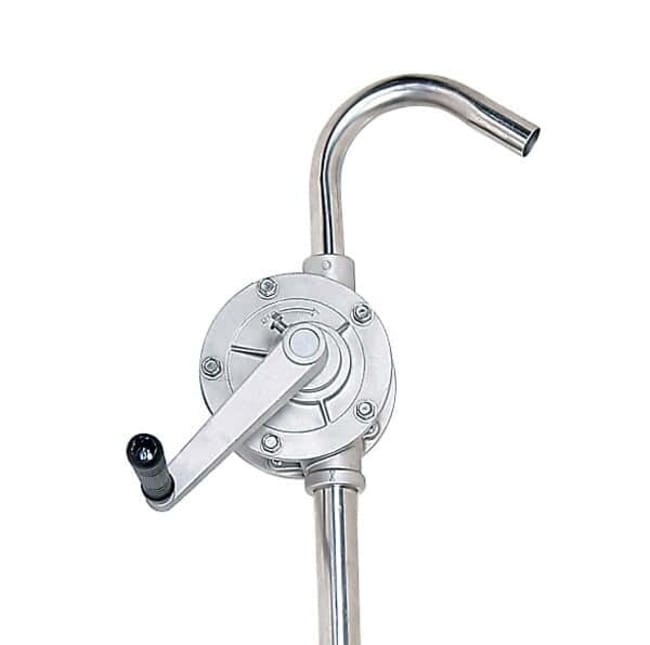Hand-Operated Rotary Drum Pump, SS, 10 GPM, 40"L T | Fisher Scientific