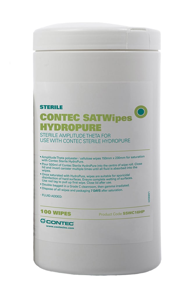 Contec™ Sterile HydroPure SATWIPES System 150 x 230 mm Controlled Environment Wipers#N# | Fisher ...