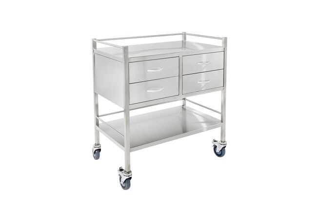 Excel Healthcare Ltd Large Four Drawer Laboratory Trolley Capacity ...