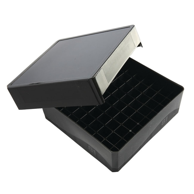 Fisherbrand™ 81-Well Black Microtube Storage Box Black for light ...