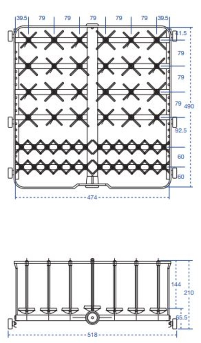 LabelPlanet 48 LONG AND SHORT JET RACK DIAM 6MM, Quantity: Each ...