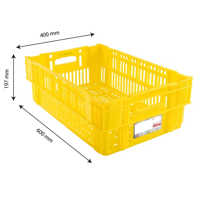 Gilac HACCP Nesting Stacking Perforated Crate 37 L | Buy Online | Gilac ...