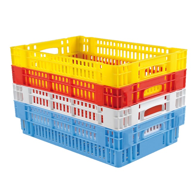 Gilac Nesting Stacking Perforated Crate Dimensions (L x W x H): 600 x ...
