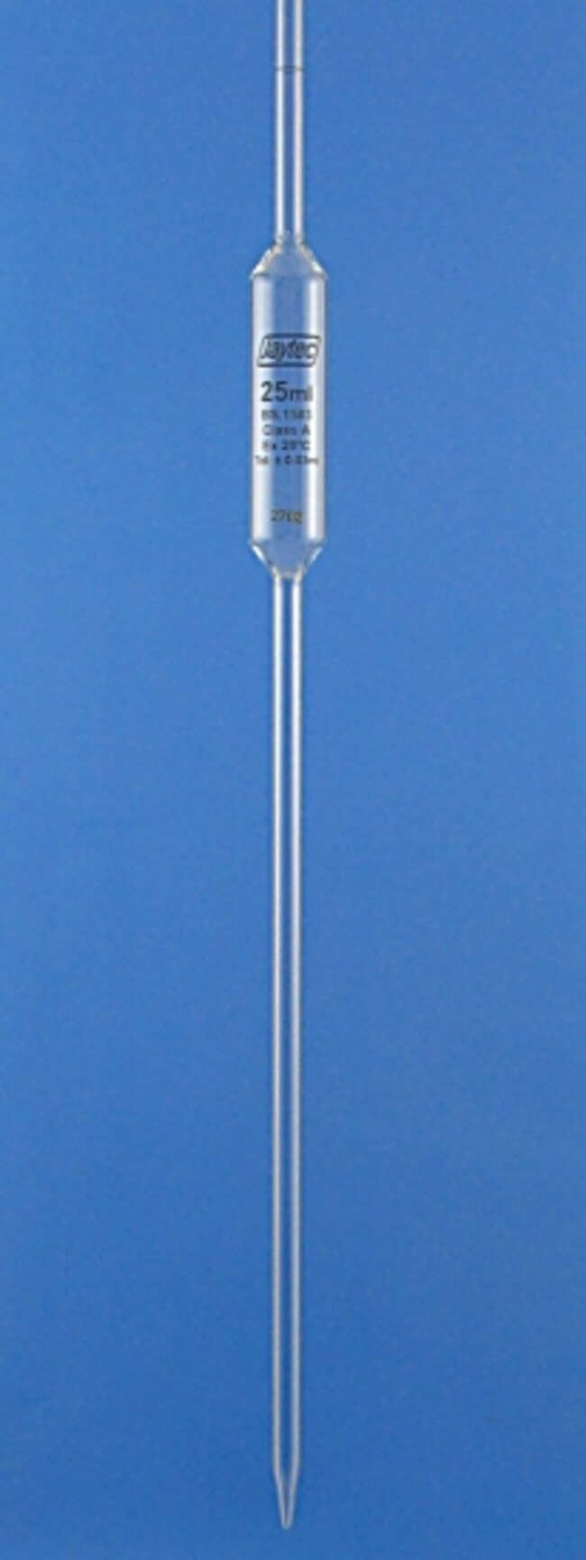 Jaytec Glass™ One-mark Bulb Pipette, Class A Length: 375 mm, Volume: 3. ...