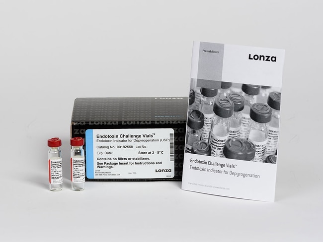 Lonza™ Endotoxin Challenge Vials™ Quantity: 25 vials; Endotoxin: at ...