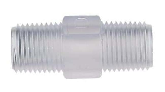 Masterflex™ Straight Fitting, Threaded Nipple, NPT(M) x NPT(M), Polypropylene 1/8 in. NPT thread ...
