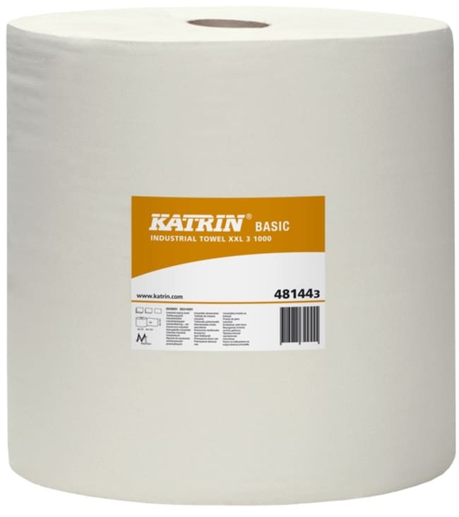 KATRIN cleaning paper roll Basic XXL3 1000, 3x18 g/sqm, app. 38x38 cm ...