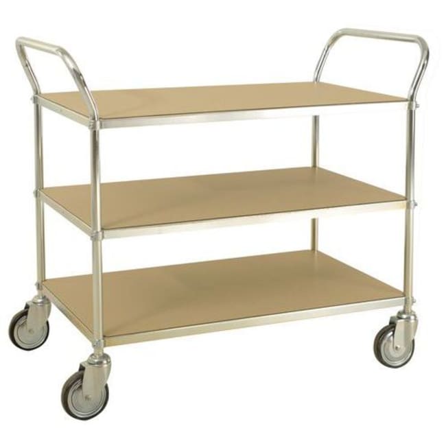 Manutan Trolley with trays antistatic metal - 3 trays, Force: 250 kg ...