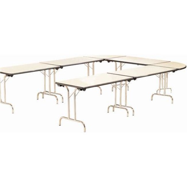 Manutan Modular folding table, width: 140 cm, shelf colour: Beige ...