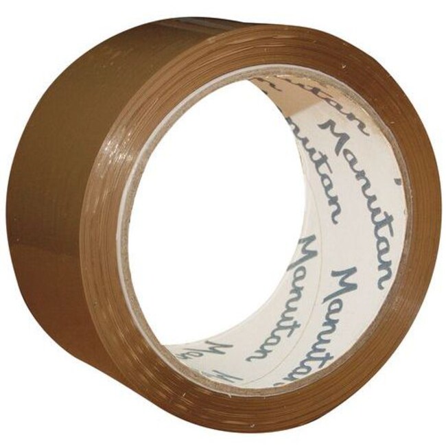 Manutan X36 Brown Polypropylene Tape 48mmx100m, Quantity: Pack of 36 ...