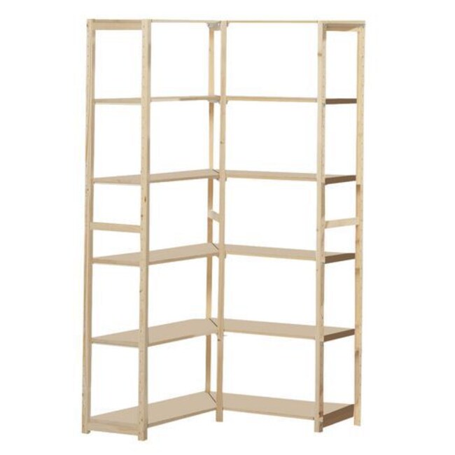 Manutan Shelving wood spruce, width: 1000 mm, height: 1780 mm, depth ...