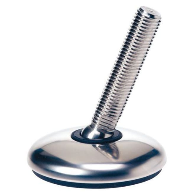 Stainless steel adjustable foot, Rod stainless steel, Rod threaded O ...