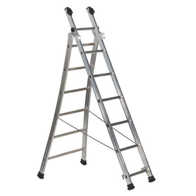 Two-part transformable ladder PRT2, 2m20/3m30 | Fisher Scientific