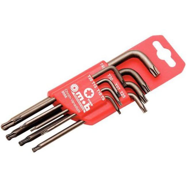 Manutan 12 male Torx wrench set, model: long angled Male,Ref ...