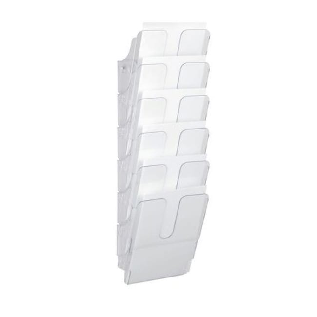 Durable Flexiplus wall organiser, 6 A4 portrait compartments, clear ...
