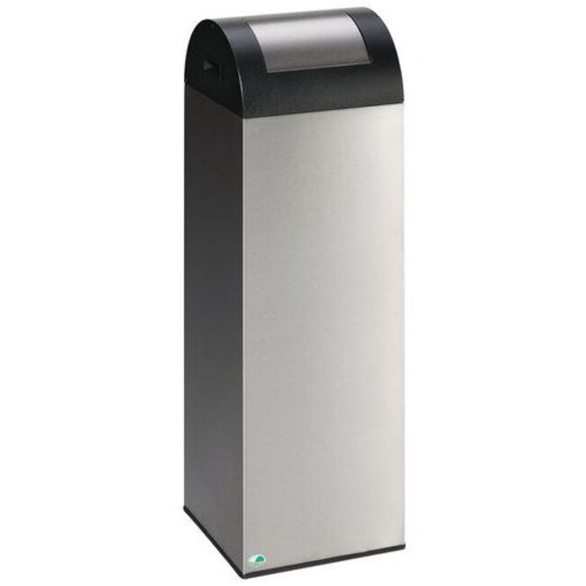 Manutan Fireproof waste bin for waste separation - Stainless steel 89 L ...
