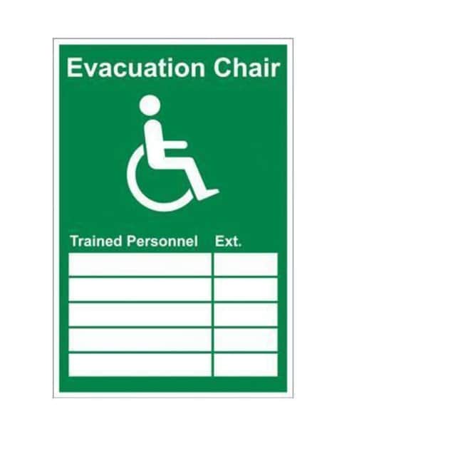 Evacuation Chair Trained Personnel Sign, Quantity: Each | Fisher Scientific