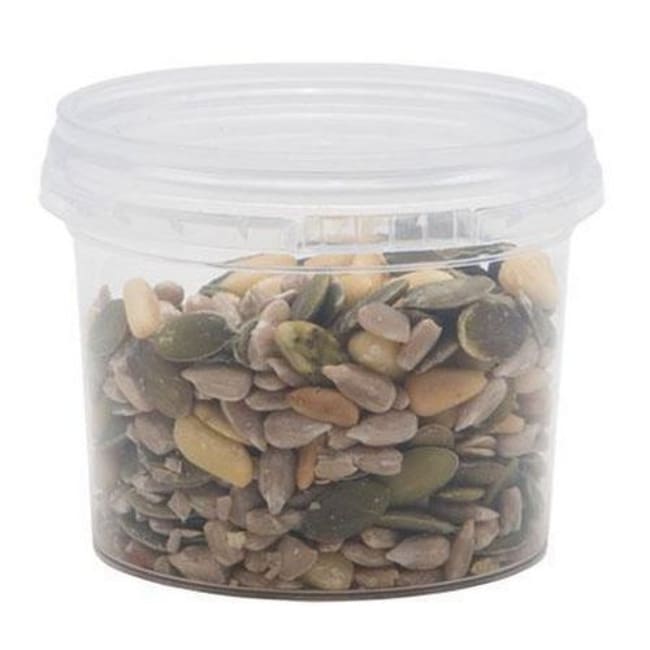 Manutan X25 Clear Round Plastic Tubs with Lids 120ml, Quantity: Pack of ...