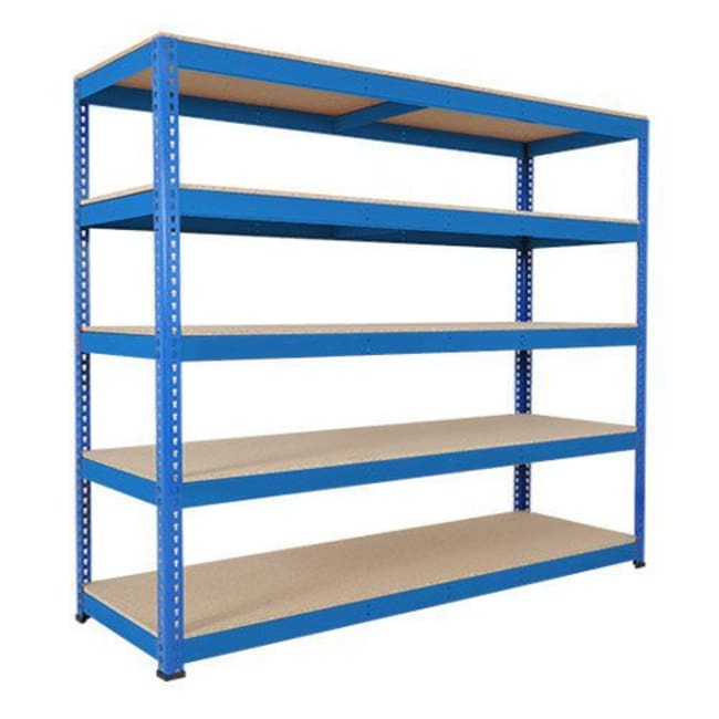 Manutan Rapid1 2440h x 2134w x 610d All Blue 5 Chipboard shelves ...
