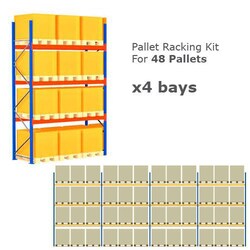 Manutan Pallet Racking Kit 4000h x11289w x1100d 3 Levels 48 Pallets ...