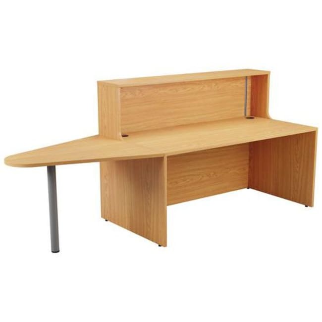 Reception Desk 1400mm with Extension Oak Side OakTop, Quantity: Each ...