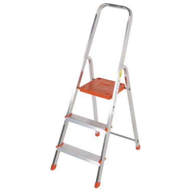 Manutan 3 Tread Light Duty Platform Step Ladder, Quantity: Each ...
