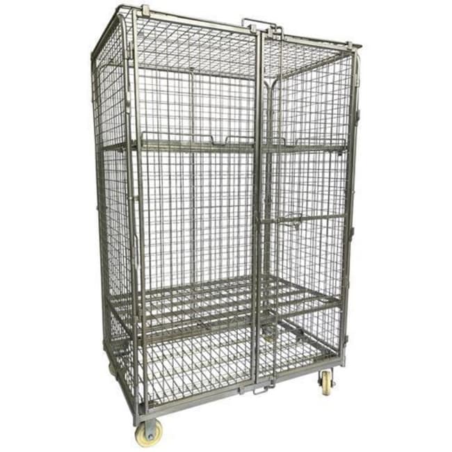 Safety roll container Maxi 2 shelves - max. load 600 kg - Manutan ...
