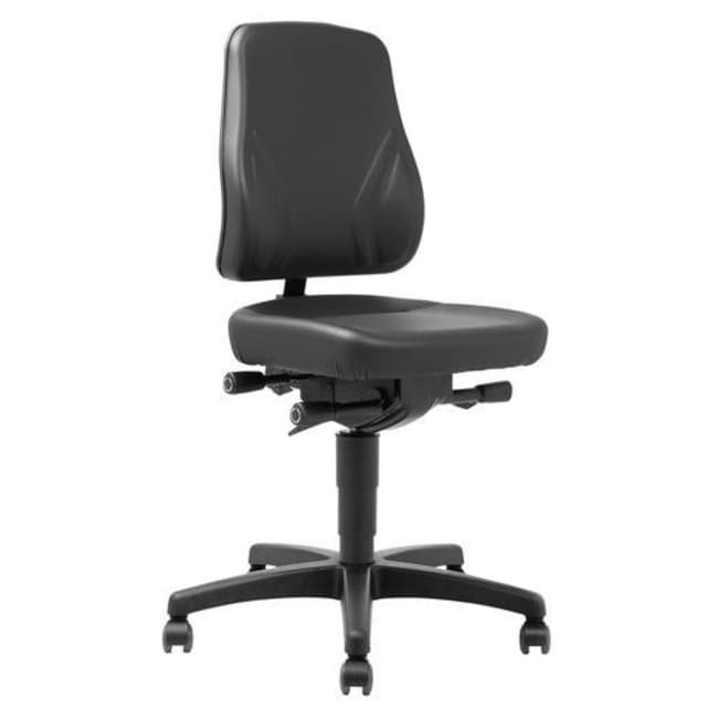Manutan Low ergonomic workshop chair, on castors, Quantity: Each ...