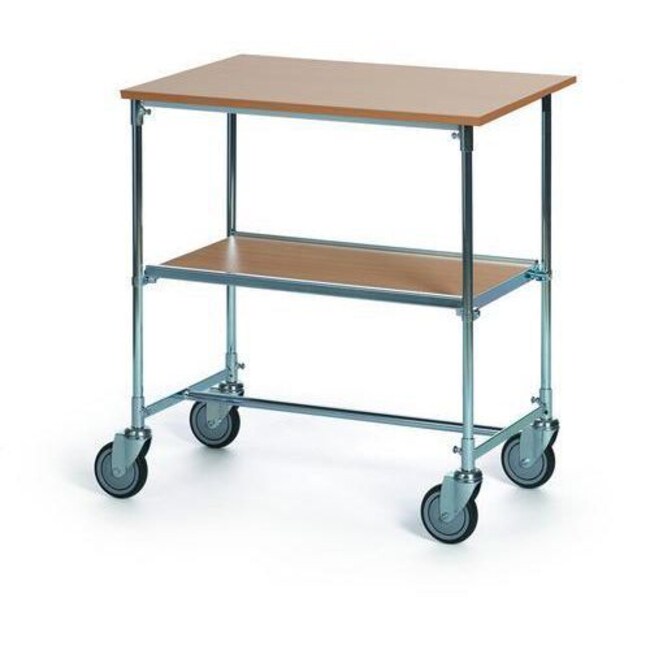 Manutan Rolling tables Big brother Beech laminate, 820 x 600 x 900 ...