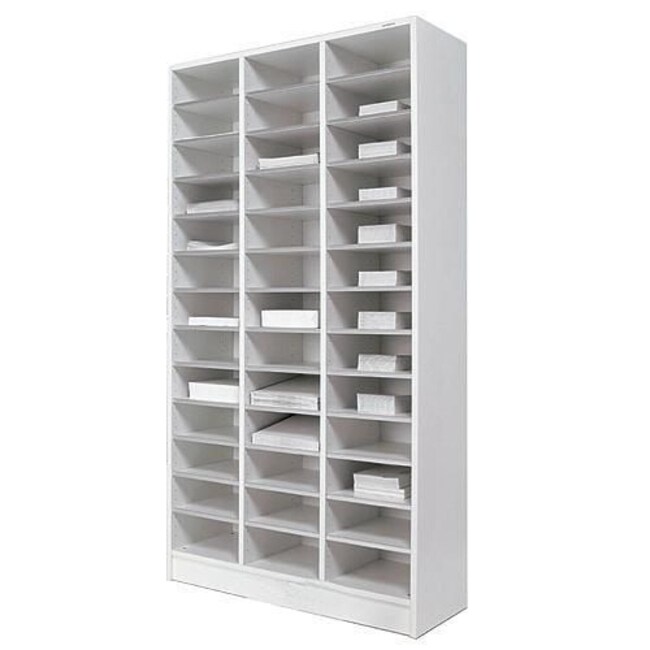 Manutan Sorting shelf 39, floor model White laminate, Quantity: Varje ...