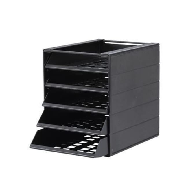 Basic letter tray Dark grey 7 compartments | Fisher Scientific
